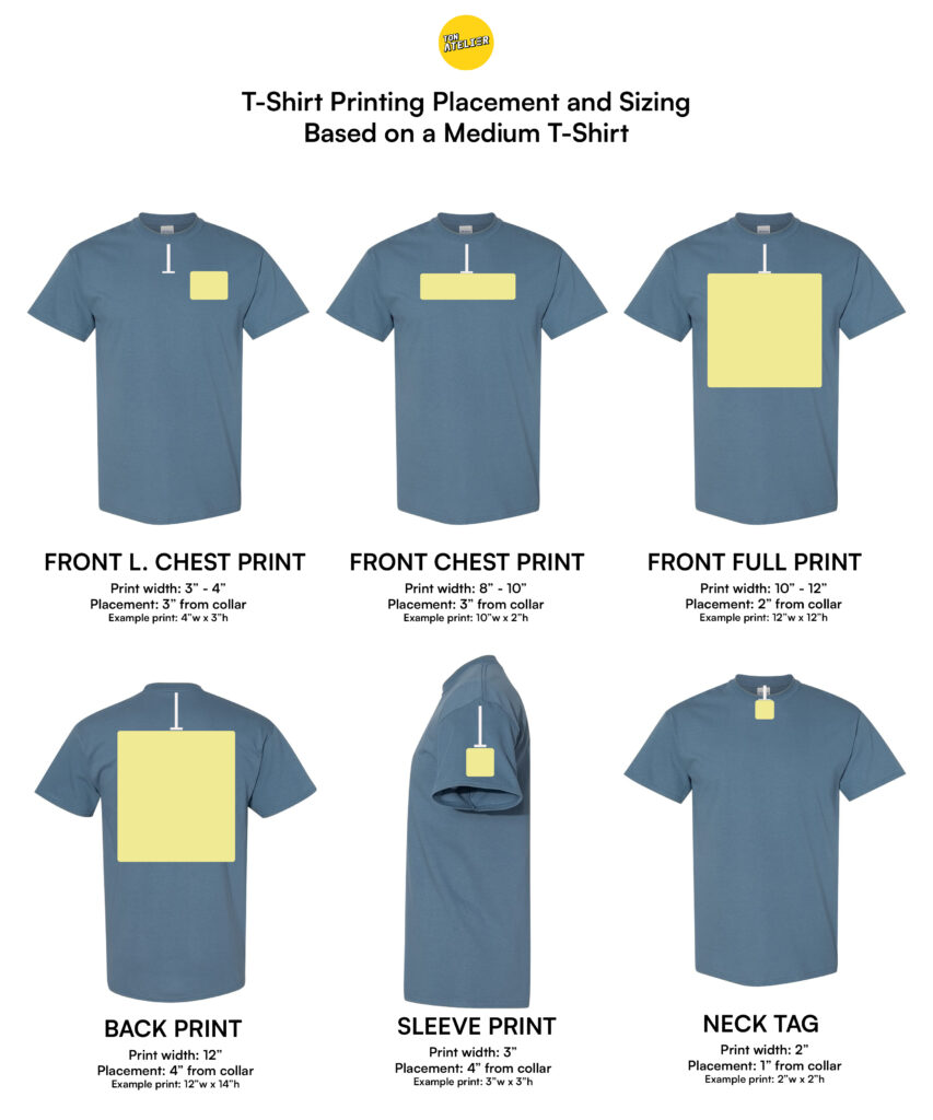 T-Shirt Transfers sizing and placement guide – Ton Atelier